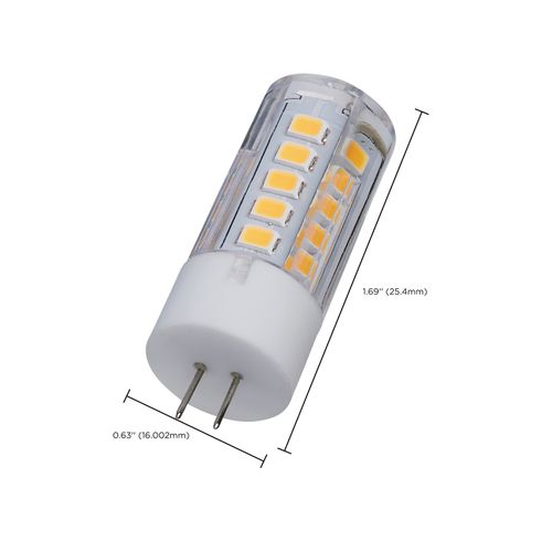 S12120 - Satco S12120 - 3 Watt Mini LED Bulb - G4 Base - 3000K - Clear ...