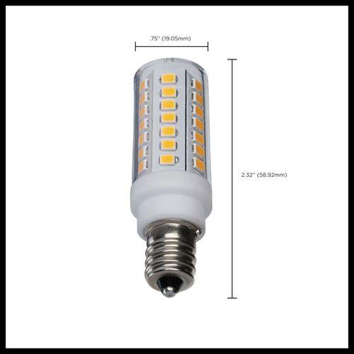 S12134 - Satco S12134 - 5 Watt Mini LED Bulb - Candelabra Base - 3000K ...