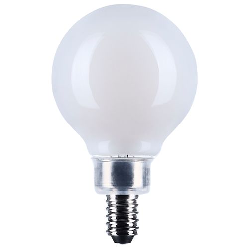 S12474 - Satco S12474 - 4.5W G16.5 LED, Candelabra Base, White Finish ...