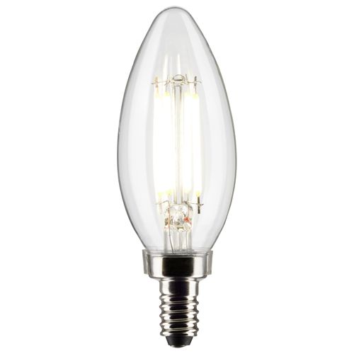 S21277 - Satco S21277 - 5.5 Watt B11 LED Bulb - Clear - Candelabra base - 90 CRI - 5000K - 120 ...