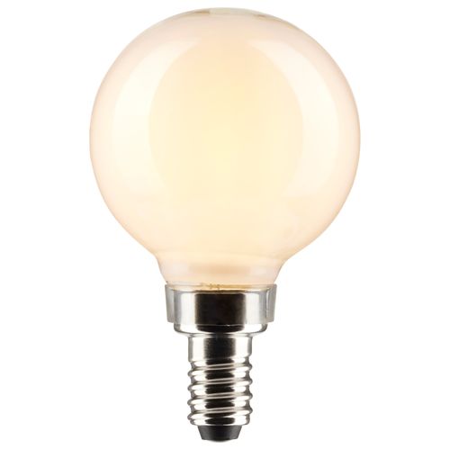 S21812 - Satco S21812 - 4.5 Watt G16.5 LED Bulb - White - Candelabra Base - 2700K - 350 Lumens ...
