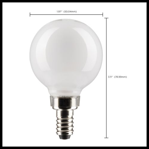 S21812 - Satco S21812 - 4.5 Watt G16.5 LED Bulb - White - Candelabra ...