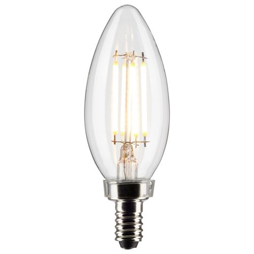 S21819 - Satco S21819 - 4 Watt B11 LED Bulb - Clear - Candelabra Base ...