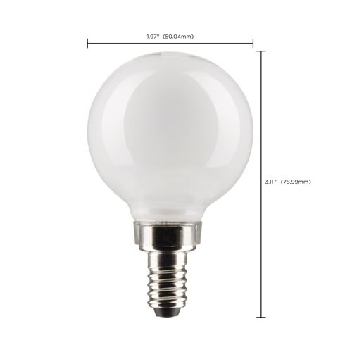 S21876 - Satco S21876 - 4.5 Watt G16.5 LED Bulb - White - Candelabra ...