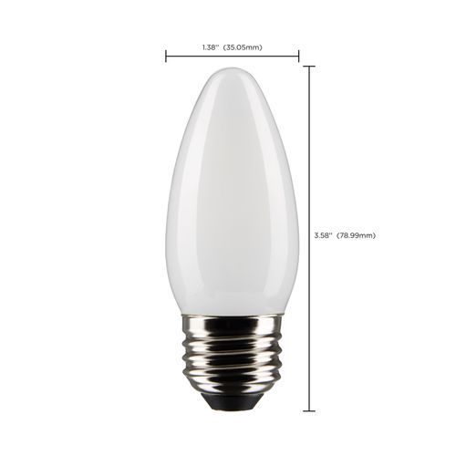 S21880 - Satco S21880 - 4 Watt B11 LED Bulb - Frost Finish - Medium Base - 5000K - 120 Volt (10 ...
