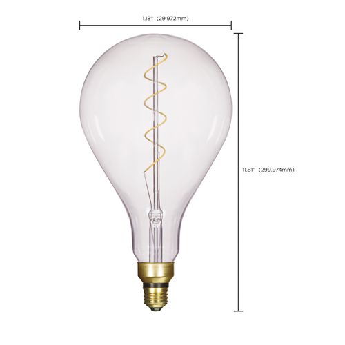 S22433 - Satco S22433 - 4 Watt PS52 LED vintage style Bulb - Clear ...