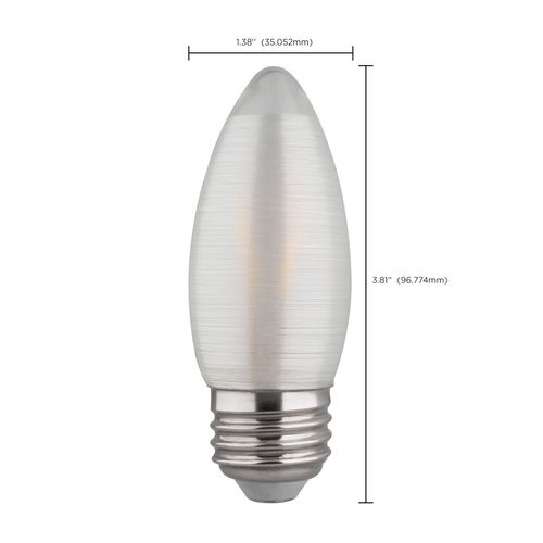 S23403 - Satco S23403 - 2 Watt C11 LED Bulb - Satin Spun - Clear ...