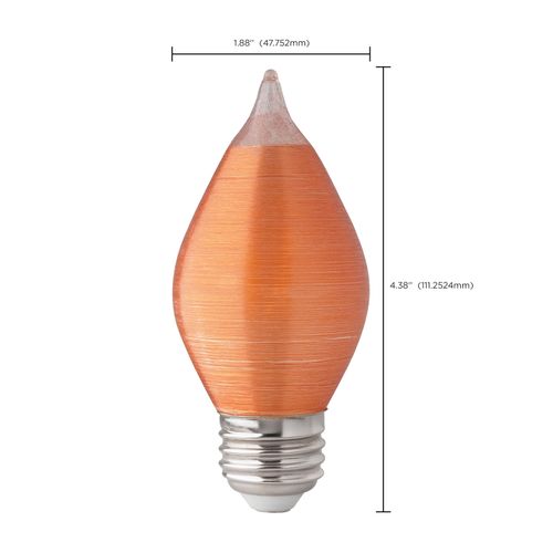 S23412 - Satco S23412 - 4 Watt C15 LED Bulb - Satin Spun - Amber ...