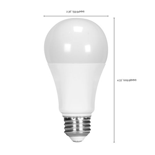 S28484 - Satco S28484 - 11.5 Watt - A19 LED Bulb - 90CRI - 5000K - Medium base - 220 deg. Beam ...