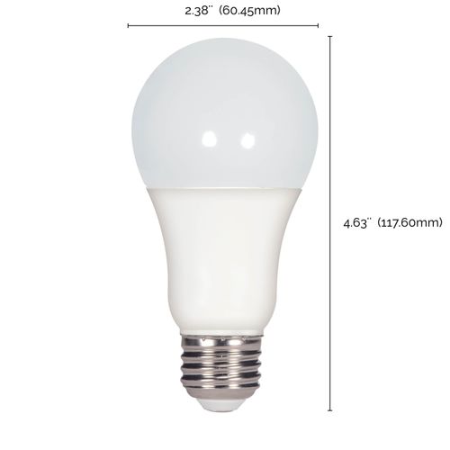 S29816 - Satco S29816 - 15 Watt - A19 LED Bulb - Frosted - 3000K - Medium base - 220 deg. Beam ...