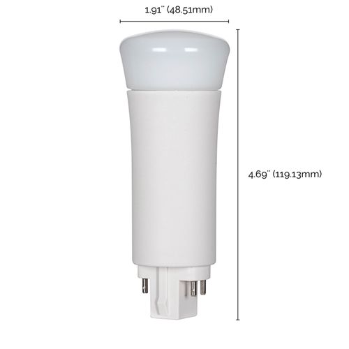 S29859 - Satco S29859 - 9 Watt LED PL 4-PIN Bulb - 3500K - 1050 Lumens ...