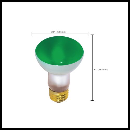 S3201 - Satco S3201 - 50 Watt R20 Incandescent Bulb - Green - 2000 ...