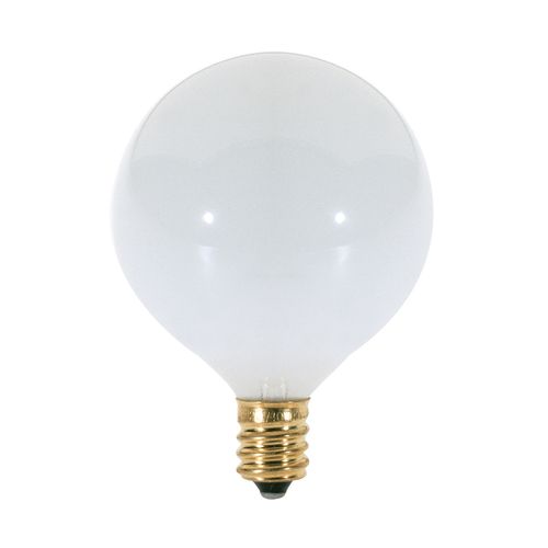 S3260 - Satco S3260 - 25 Watt G16 1/2 Incandescent Bulb - Gloss White ...
