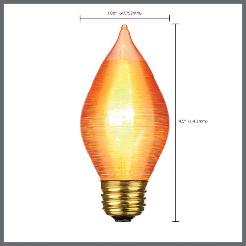 S3416 - Satco S3416 - 40 Watt C15 Incandescent Bulb - Spun Amber - 4000 ...
