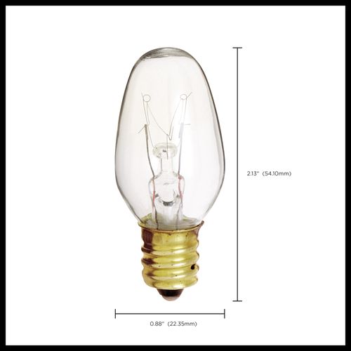 S3797 - Satco S3797 - 4 Watt C7 Incandescent Bulb - Clear - 3000 ...
