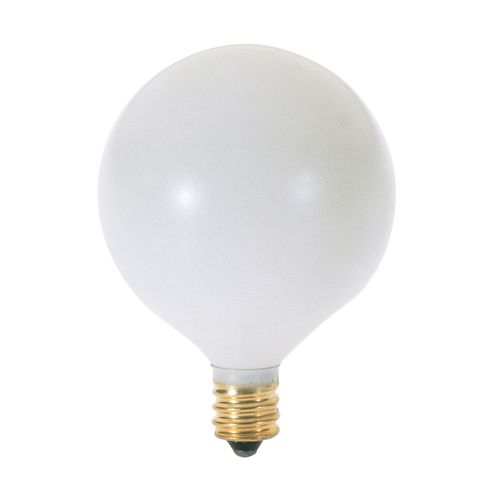 S3824 - Satco S3824 - 15 Watt G16 1/2 Incandescent Bulb - Satin White ...