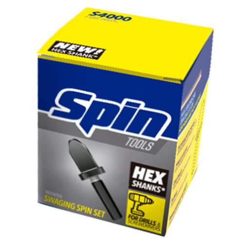 S4000 - Spin Tools S4000 - 4 Tool Swaging SPIN Set (1/4", 3/8", 1/2", 5/8")