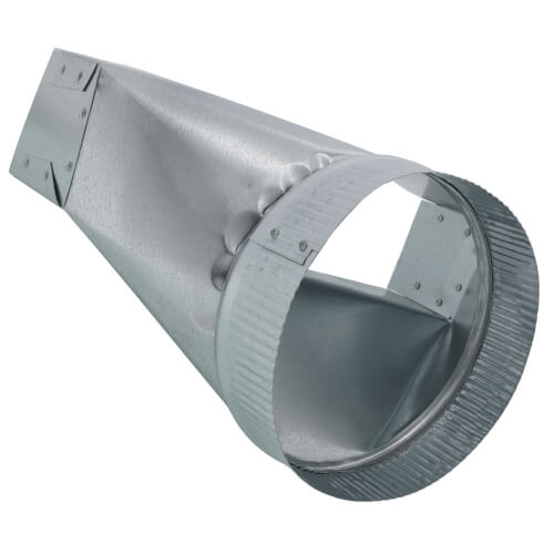 S459 - Broan S459 - 3-1/4" x 14" to 8" Round Vertical Discharge Transition
