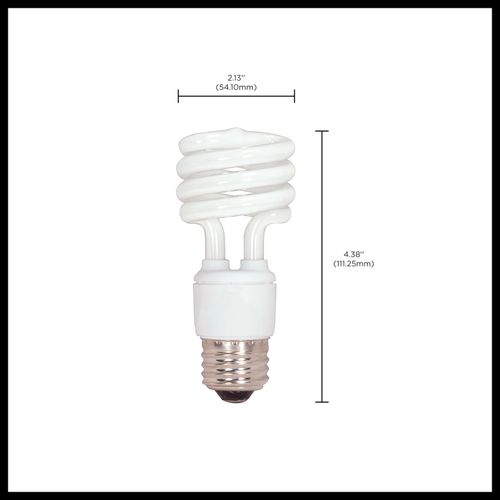 S7222 - Satco S7222 - 15 Watt - Mini Spiral Compact Fluorescent Bulb ...