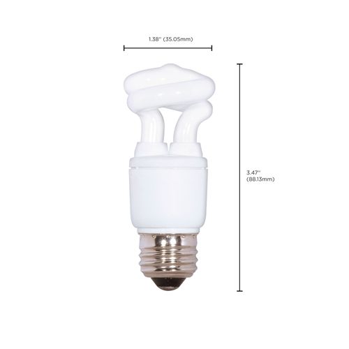 S7262 - Satco S7262 - 5 Watt - Mini Spiral Compact Fluorescent Bulb ...