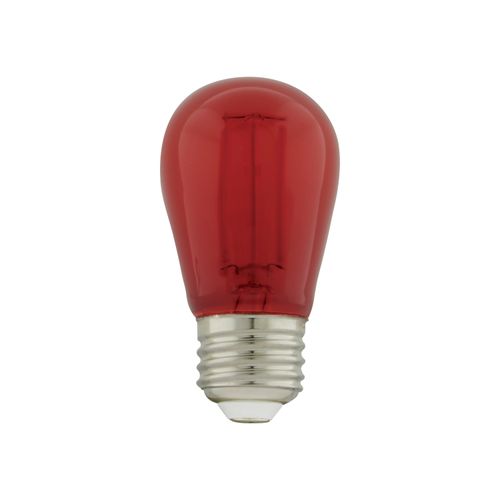 S8022 - Satco S8022 - 1 Watt - S14 LED Filament - Red Transparent Glass ...