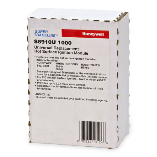 S8910U1000 - Honeywell S8910U1000 - One or Two Rod Hot Surface Ignition ...