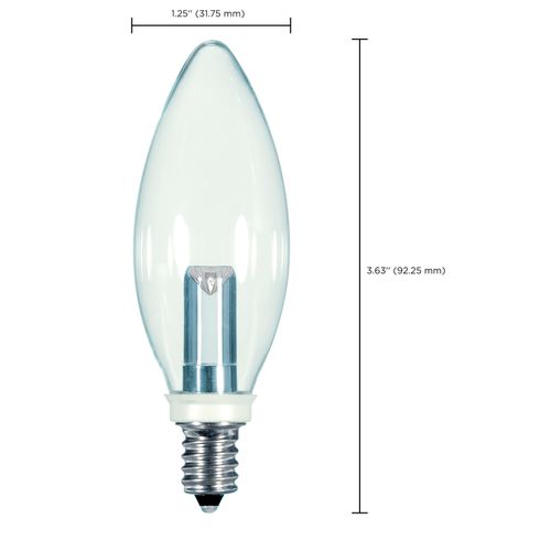 S9152 - Satco S9152 - 1 Watt LED Bulb - BA9 1/2 - Clear - 2700K ...
