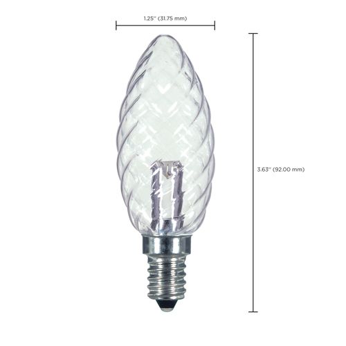 S9155 - Satco S9155 - 1 Watt LED Bulb - BA9 1/2 - Clear - 2700K ...