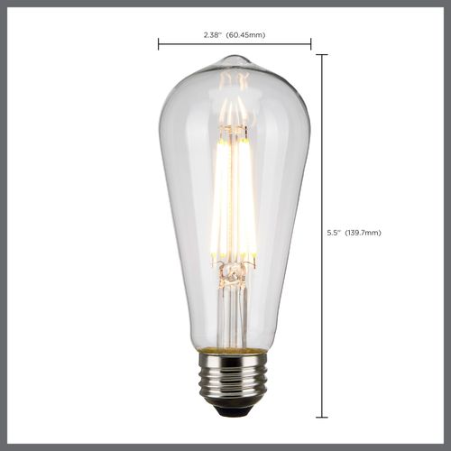 S9581 - Satco S9581 - 7 Watt ST19 LED Bulb - Clear - Medium base ...