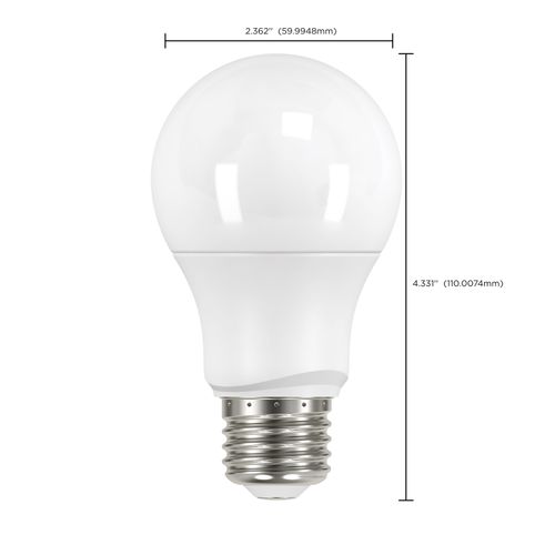 S9592 - Satco S9592 - 6 Watt - A19 LED Bulb - Frosted - 5000K Medium base - 220 deg. Beam Angle ...