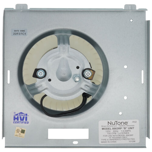 NuTone S97017705, 8663RP Power Unit Fan Assembly - SupplyHouse.com