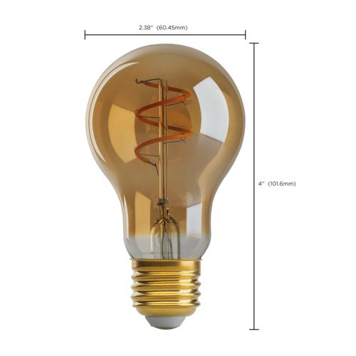 S9966 - Satco S9966 - 4.5 Watt A19 LED Bulb - Amber - Medium base ...