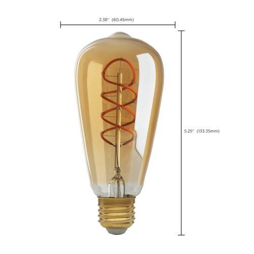 S9967 - Satco S9967 - 4.5 Watt ST19 LED Bulb - Amber - Medium base ...