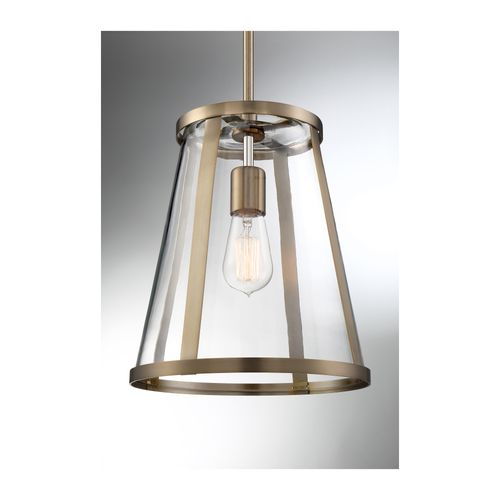 60-6697 - Nuvo 60-6697 - Bruge 1 Light Pendant Fixture Burnished Brass ...