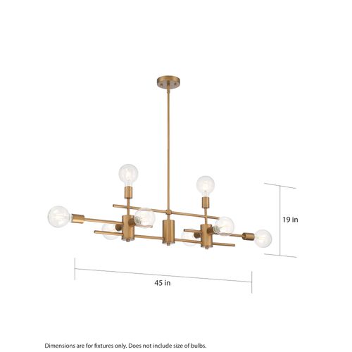 60-6872 - Nuvo 60-6872 - Delphi 8 Light Island Pendant Fixture Aged ...
