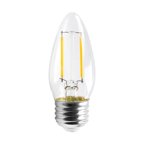 S11374 - Satco S11374 - 4.3 Watt C11 LED Bulb - Clear - Medium base - 3000K - 350 Lumens - 120 Volt