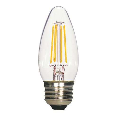 S21709-SATCO - Satco S21709-SATCO - 4.5 Watt B11 LED Bulb - Clear - Medium base - 2700K - 350 ...