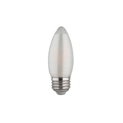 S23403 - Satco S23403 - 2 Watt C11 LED Bulb - Satin Spun - Clear - Medium base - 2700K - 120 ...