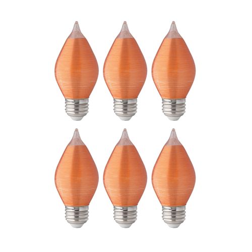 S23412-06 - Satco S23412-06 - 4 Watt C15 LED Bulb - Satin Spun - Amber ...