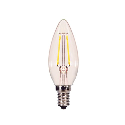 S29920 - Satco S29920 - 2.5 Watt B11 LED Bulb - Clear - Candelabra base ...