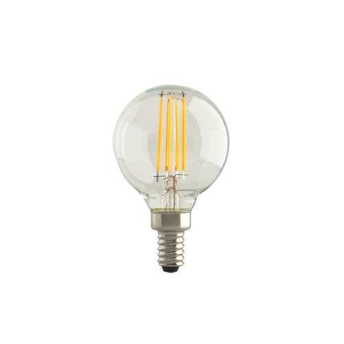 S29988 - Satco S29988 - 5.5 Watt G16.5 LED Bulb - Clear - Candelabra base - 2700K - 500 Lumens ...