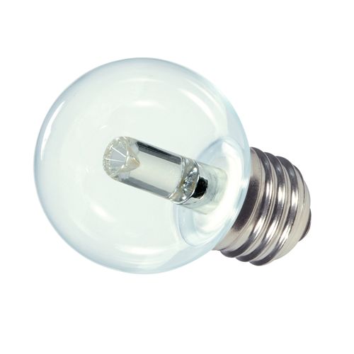 S9158 - Satco S9158 - 1.4 Watt LED Bulb - G16 1/2 - Clear - 2700K - Medium base - 120 Volt (5 Pack)
