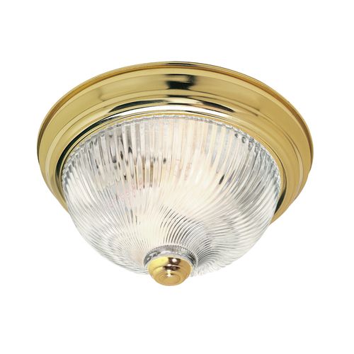 SF76-024 - Nuvo SF76-024 - 2 Light 11" Flush w/ Clear Ribbed Swirl ...