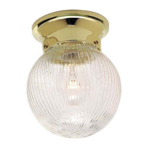 SF76-256 - Nuvo SF76-256 - 1 Light 6" Flush w/ Clear Ribbed Glass ...