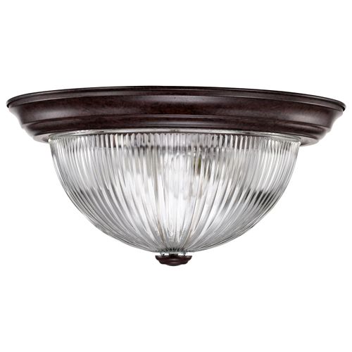 SF76-607 - Nuvo SF76-607 - 2 Light 13" Flush Mount Clear Ribbed Glass ...
