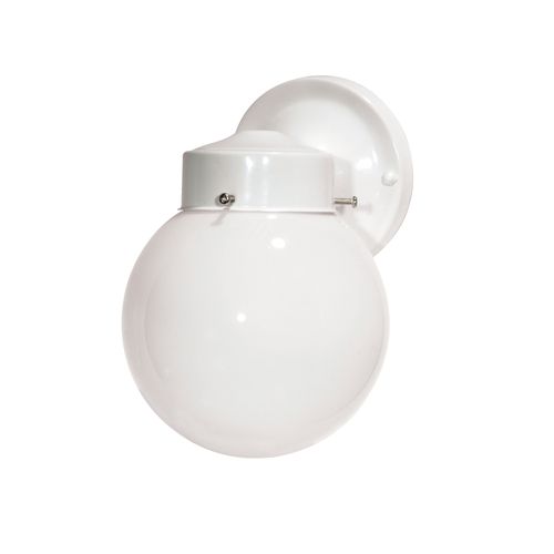 SF76-704 - Nuvo SF76-704 - 1 Light 6" Porch Wall w/ White Globe Gloss ...