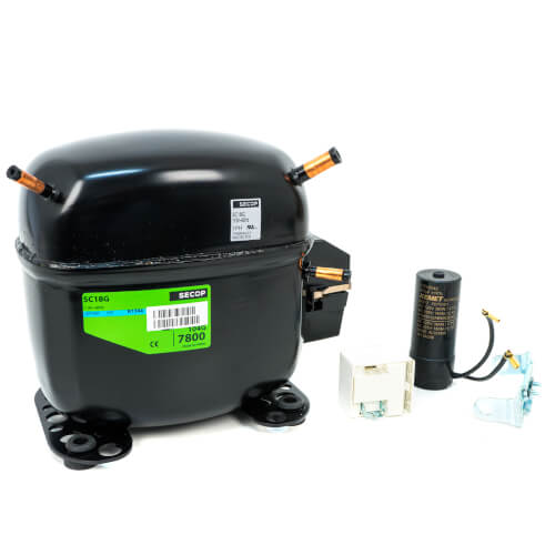 SC18G-1 - Secop SC18G-1 - 6200 BTU Reciprocating Compressor R-134A, 1/2 ...