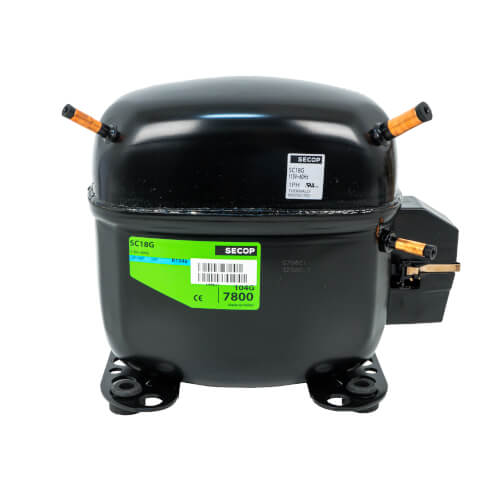 SC18G-1 - Secop SC18G-1 - 6200 BTU Reciprocating Compressor R-134A, 1/2 HP (115V)