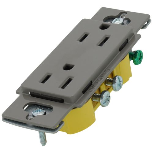 SCR-15-CS - Lutron SCR-15-CS - Claro 15A Duplex Receptacle, Satin ...