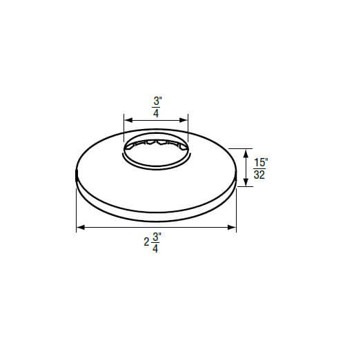 SH1683 - Brasscraft SH1683 - 3/4" IPS Chrome-Plated Zinc Escutcheon (2 ...
